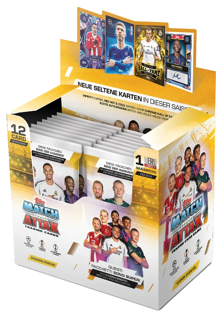 UEFA Champions League Match Attax Trading Cards 2025/26 Booster Box ...