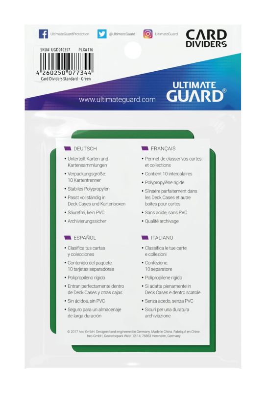 Ultimate Guard Card Divider - Grün | Standard Size